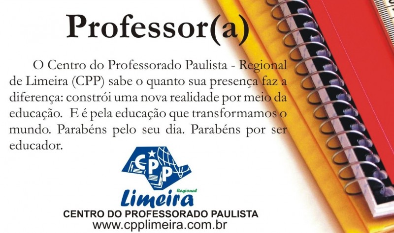 Mensagem do CPP aos professores – CPP Limeira