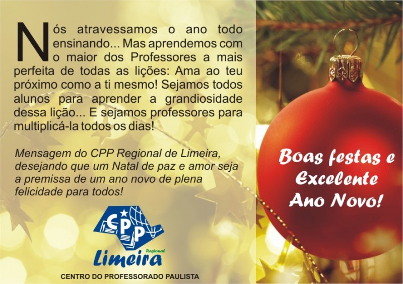 Mensagem do CPP de Limeira – CPP Limeira